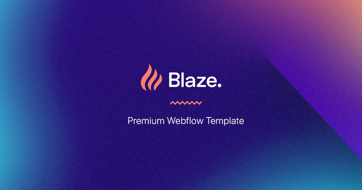 Blaze Webflow Html Website Template 